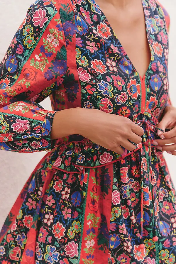 RO'S GARDEN Jerez Long-sleeve Mini Dress