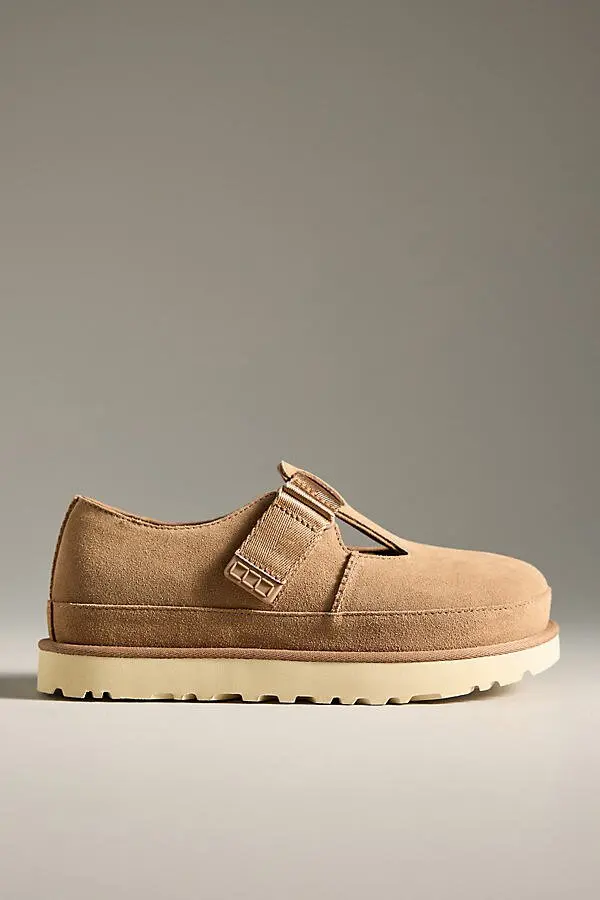 UGG Goldenstar Mary Jane Slip-on Clogs - Chestnut