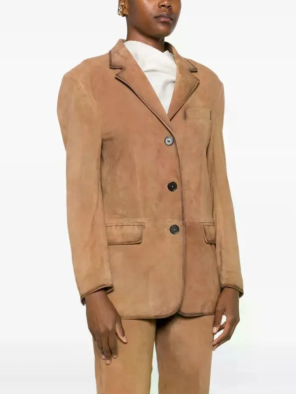 ARMA Suede Jacket With Button Detail