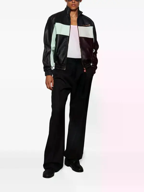 Casablanca Panelled Leather Jacket