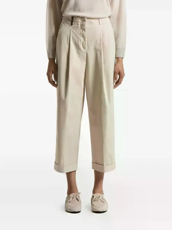 Peserico Pleated Cropped Trousers