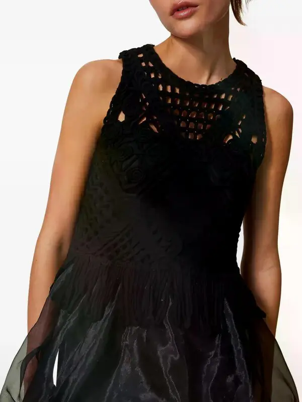 TWINSET Crochet-trimmed Mini Dress
