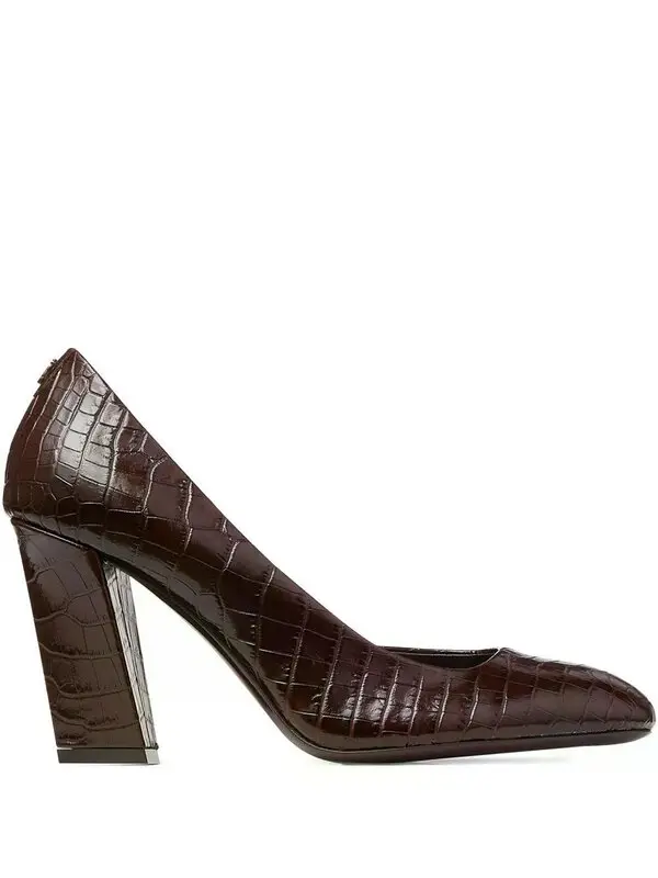 JIMMY CHOO Farren 85mm Crocodile-embossed Leather Pumps