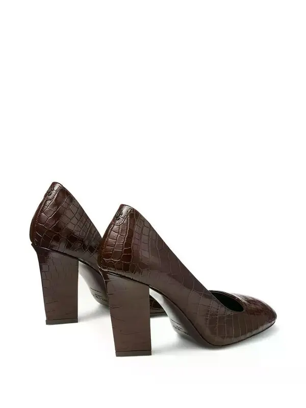 JIMMY CHOO Farren 85mm Crocodile-embossed Leather Pumps