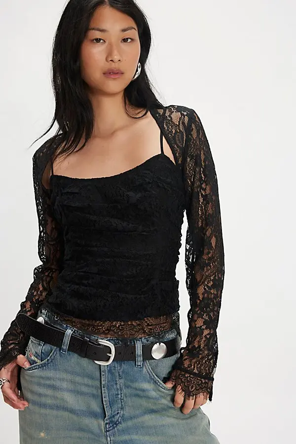 Free People Paloma Lace Top
