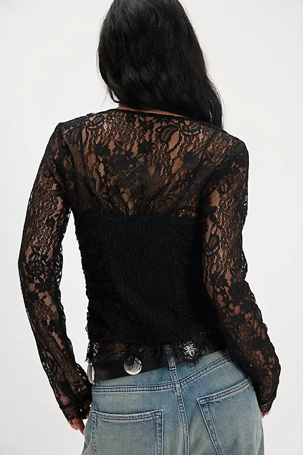 Free People Paloma Lace Top