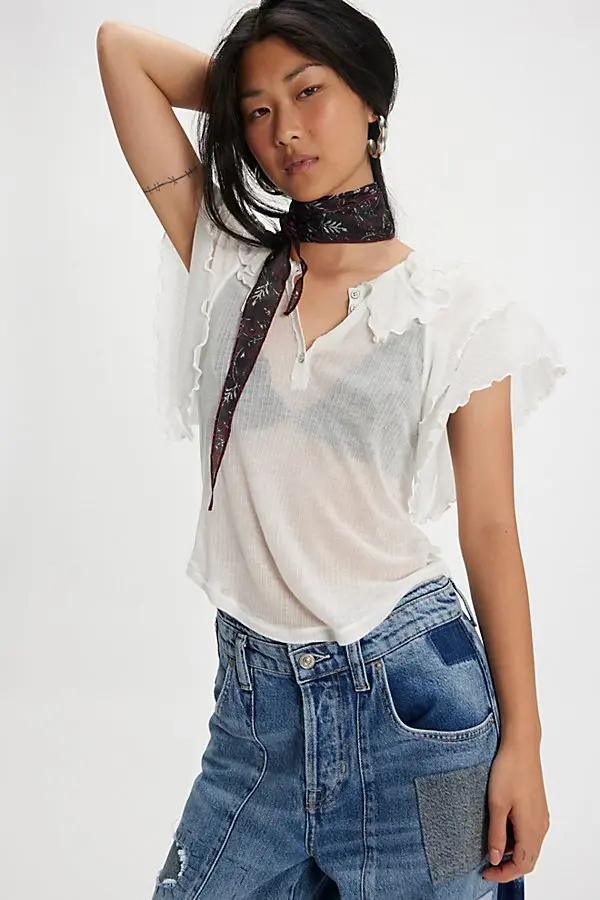 Free People Vivianne Knit Tee