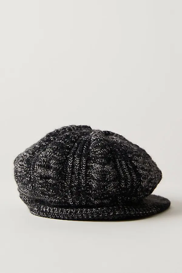 Free People Loui Sweater Cadet Hat - Black