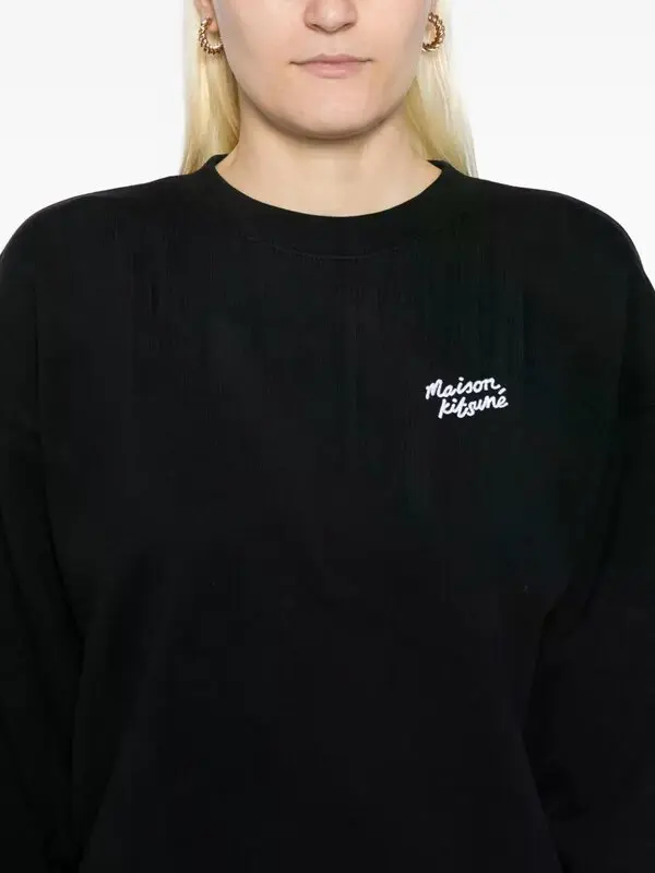 Maison Kitsuné Embroidered Logo Sweatshirt - Black