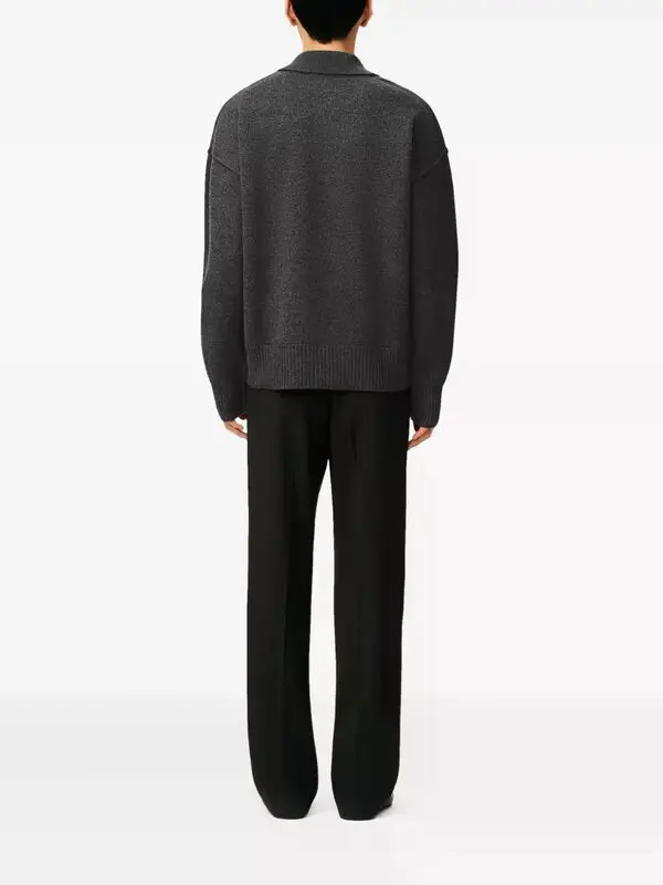 AMI Paris De Coeur Merino Wool Polo Shirt