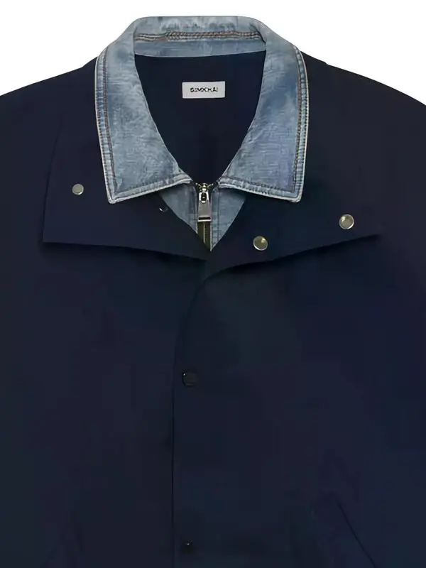 Simkhai Apollo Denim-collar Button Jacket