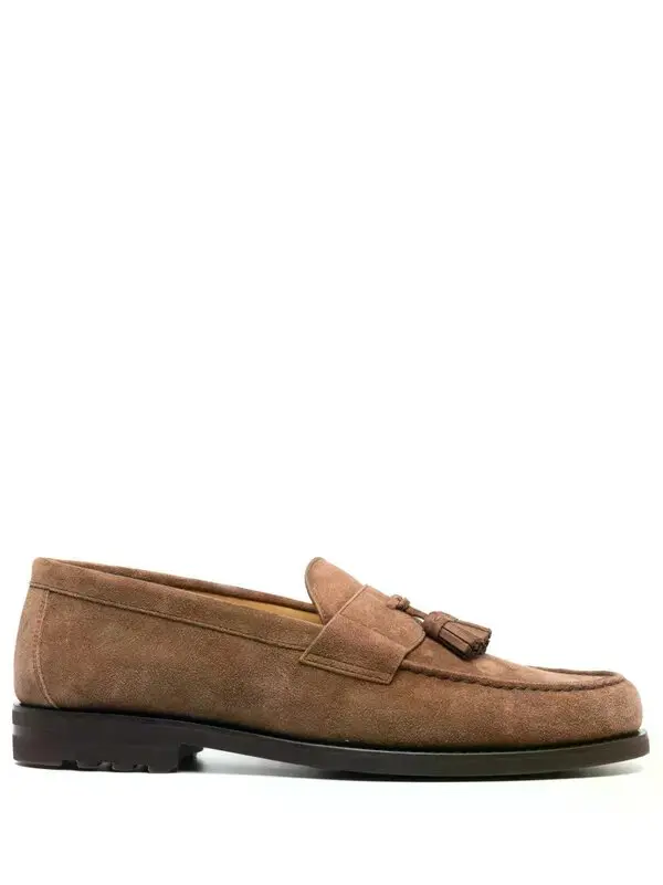 Brunello Cucinelli Tassel Detail Suede Loafers
