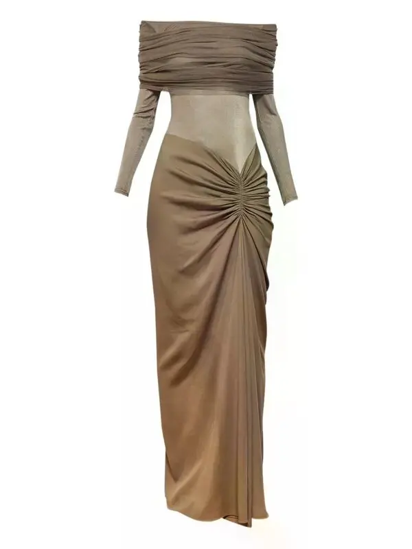 Christopher Esber Sonora Off-the-shoulder Dress - Neutrals