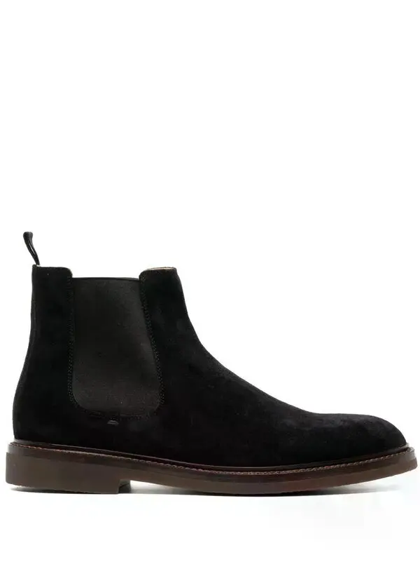 Brunello Cucinelli Elasticated-panel Chelsea Leather Boots