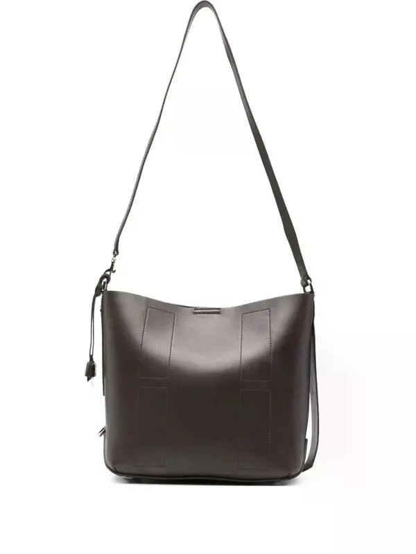 Hogan Hocket Hobo Shoulder Bag With H-detail - Brown