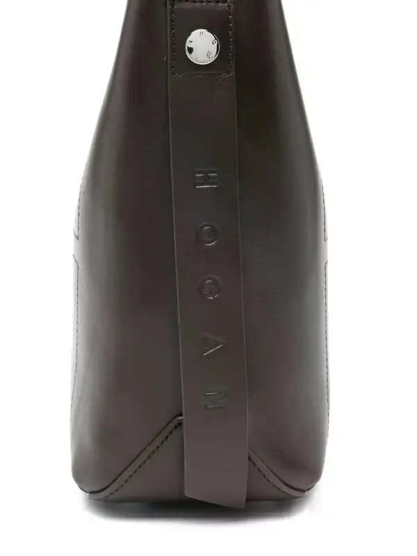 Hogan Hocket Hobo Shoulder Bag With H-detail - Brown