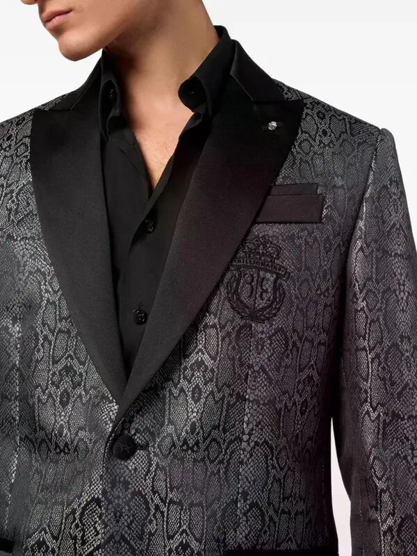 BILLIONAIRE Snakeskin-jacquard Blazer