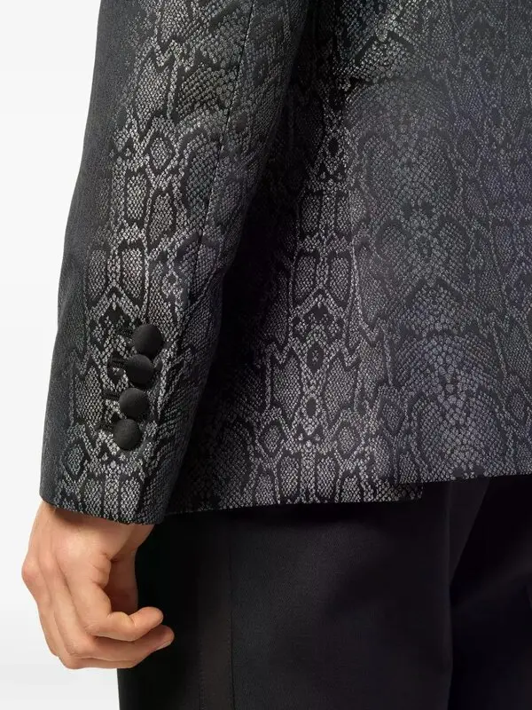 BILLIONAIRE Snakeskin-jacquard Blazer