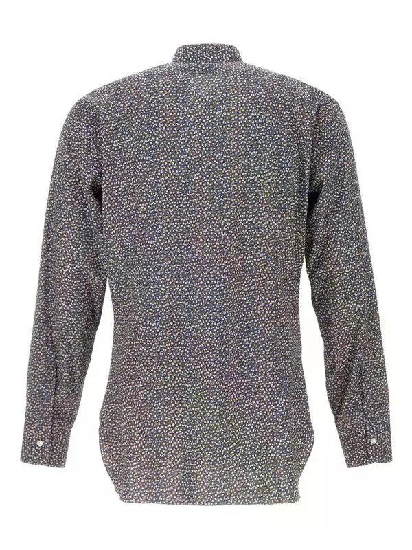 BARBA NAPOLI Micro-optical Pattern Shirt - Grey