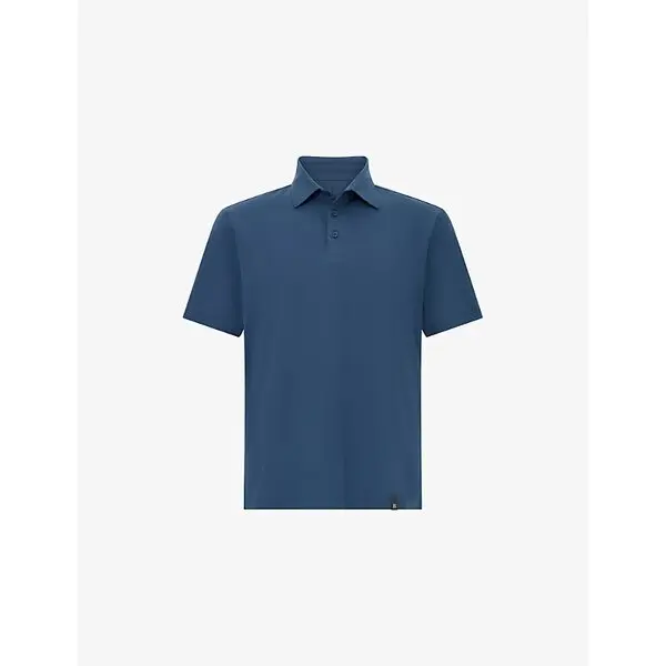 Boggi Milano Short-sleeve Stretch-cotton Polo Shirt - Air-blue