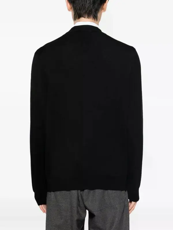 Maison Kitsuné Bold Fox Head Patch Cardigan - Black