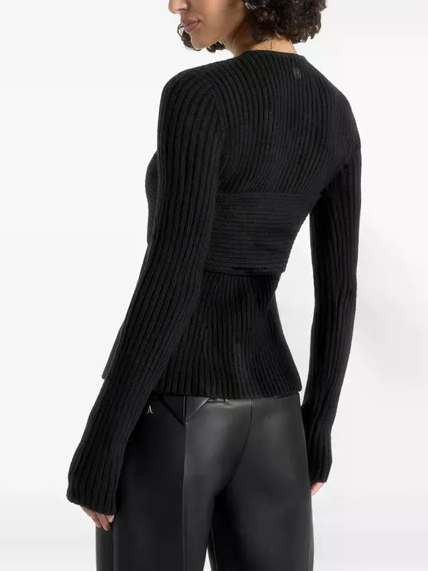 Manière De Voir Maniere De Voir Marisa 2-in-1 Knit Bandeau Cardigan - Black