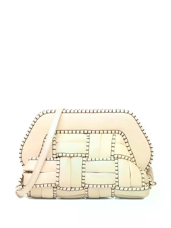 THEMOIRE Medium Tia Quilted-panel Shoulder Bag - Neutrals