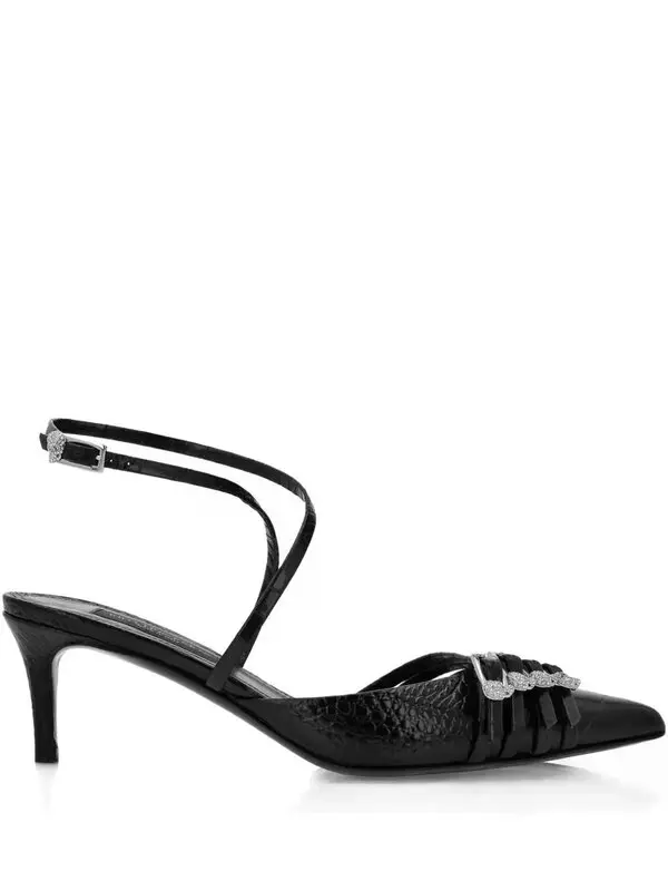 Philipp Plein Crystal-embellished Slingback Pumps