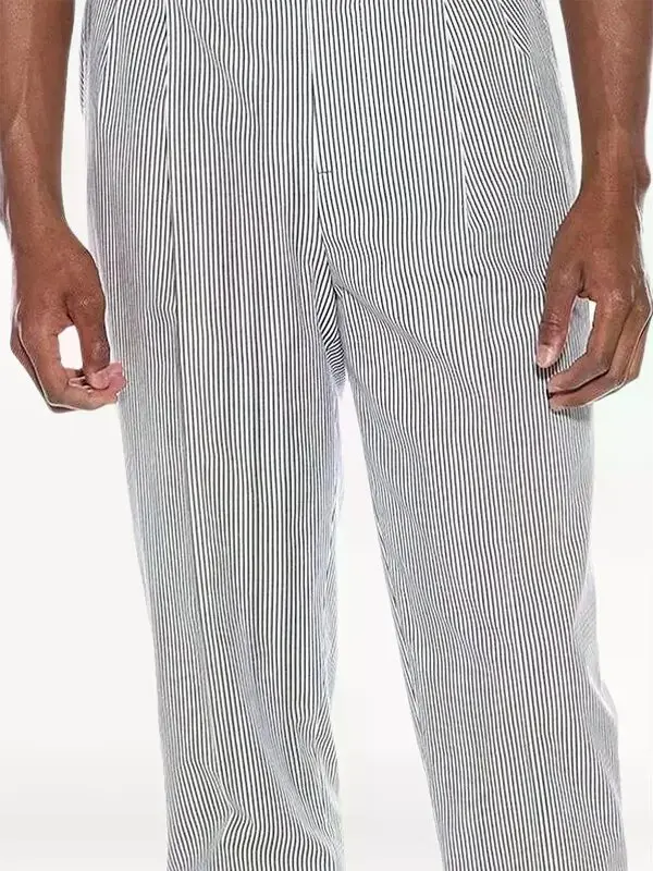Brunello Cucinelli Pleated Striped Trousers