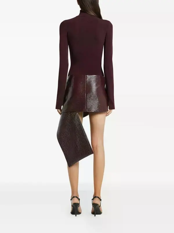 COURREGES Long-sleeve Mock-neck Top - Red
