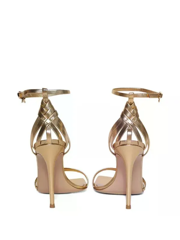 GIANVITO ROSSI 105mm Braided Ankle-strap Sandals