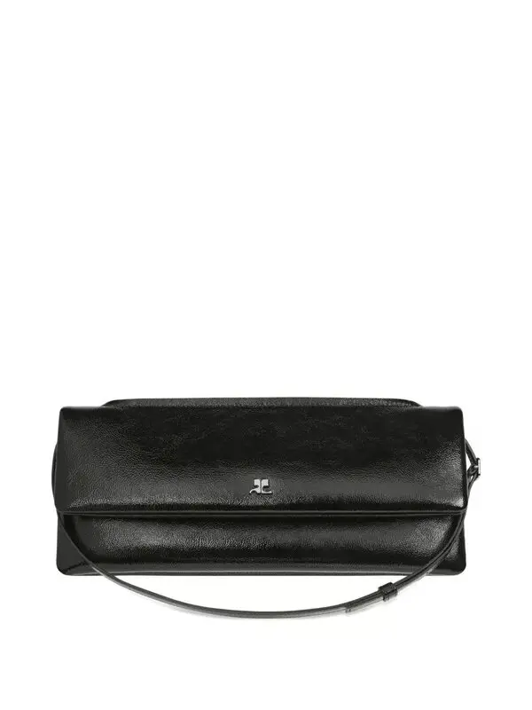 COURREGES Naplack Leather Shoulder Bag
