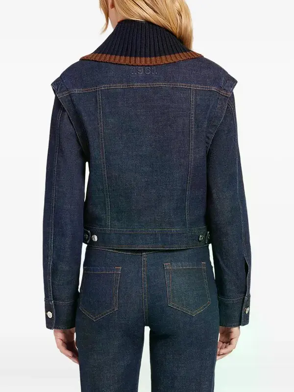 Ports 1961 Knitted-collar Denim Jacket