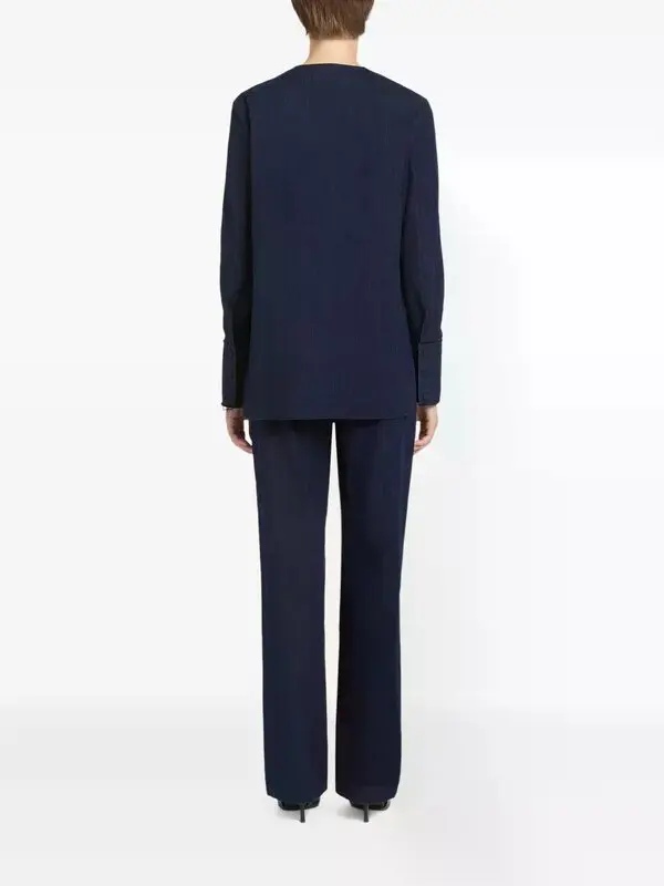 Ports 1961 Pinstripe Asymmetrical Shirt