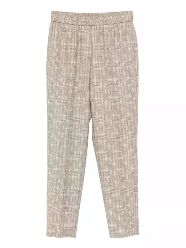 Peserico Checked Elasticated-waist Trousers