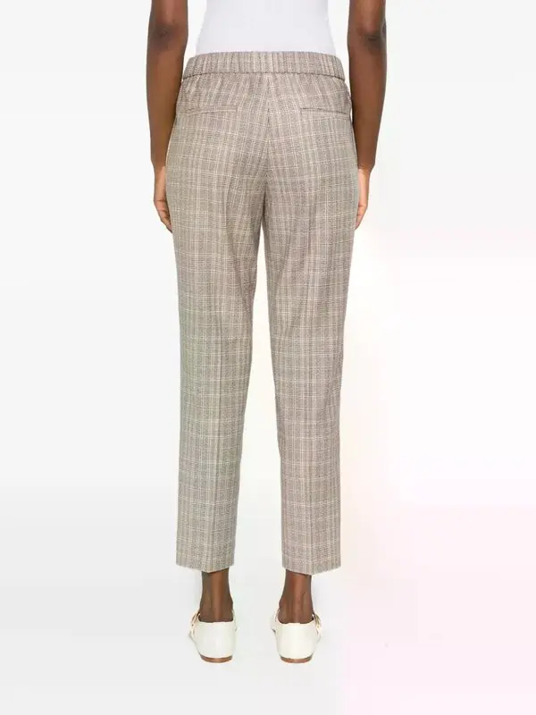 Peserico Checked Elasticated-waist Trousers