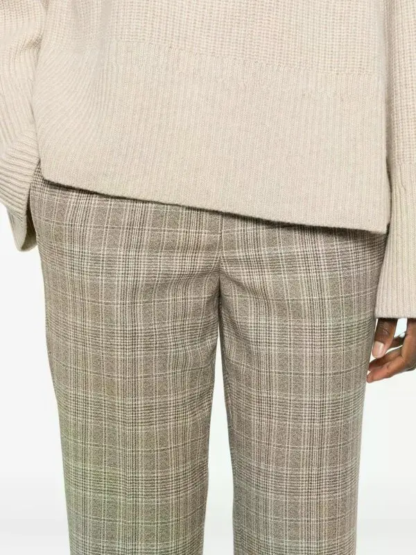 Peserico Checked Elasticated-waist Trousers