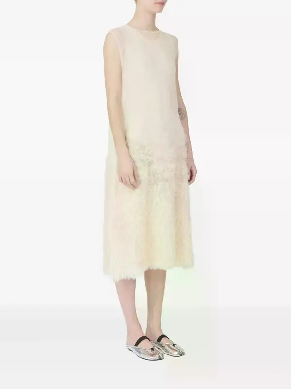 MAISON MARGIELA Retrograde Silk Knit Dress - Neutrals