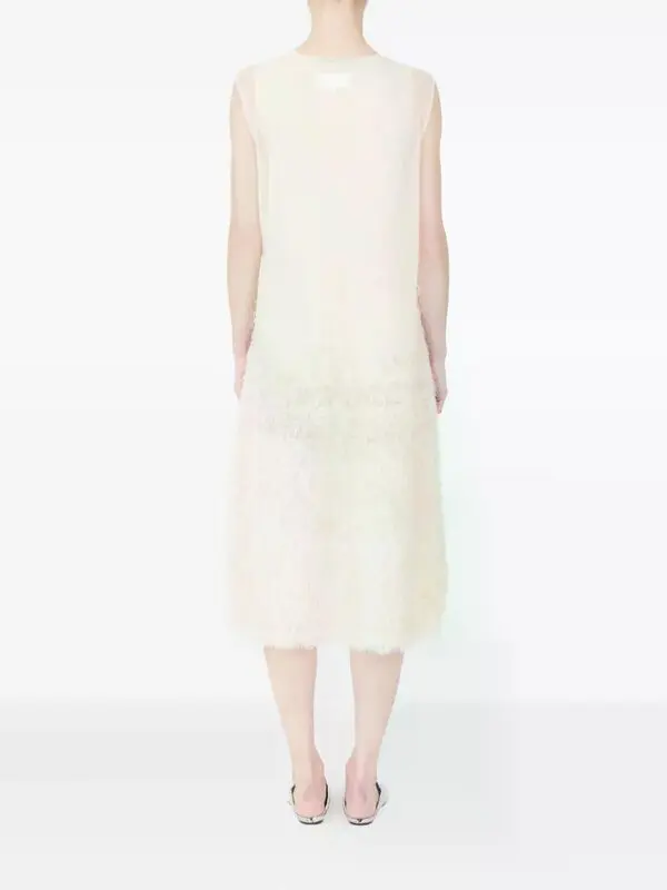 MAISON MARGIELA Retrograde Silk Knit Dress - Neutrals