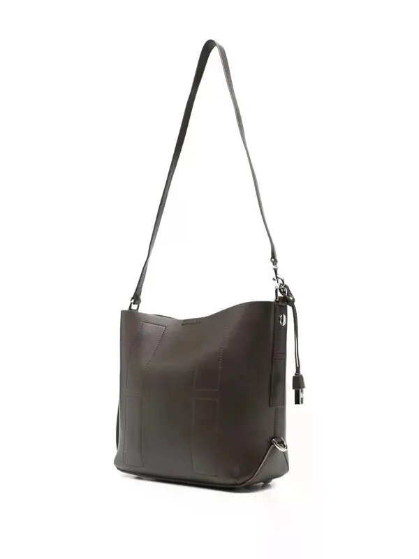 Hogan Hobo Shoulder Bag With H-detail - Brown
