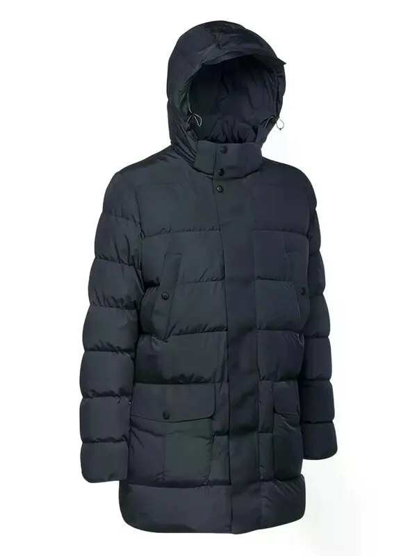 Geox Hooded Quilted Jacket - Blue
