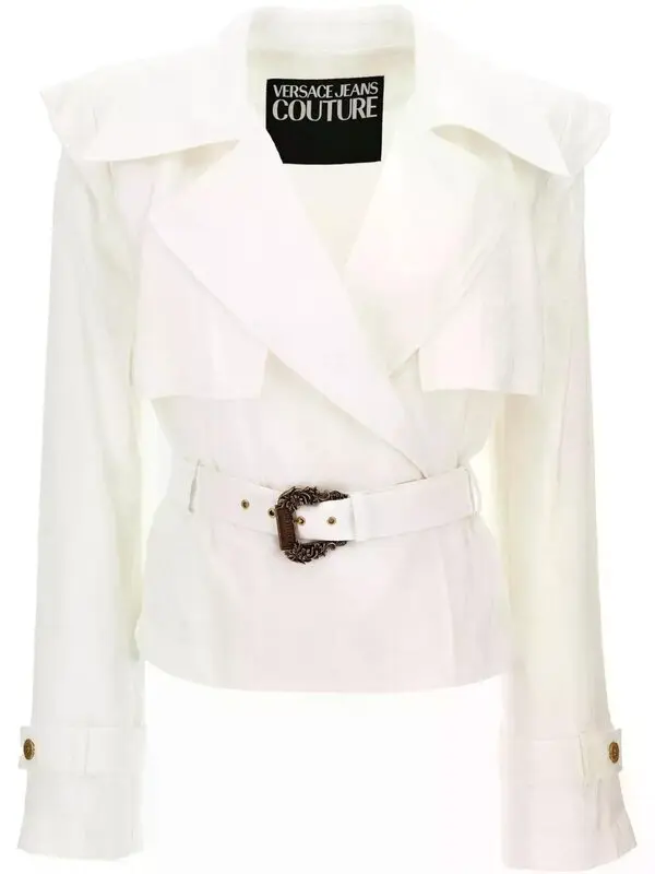 Versace Baroque Buckle Blazer - White