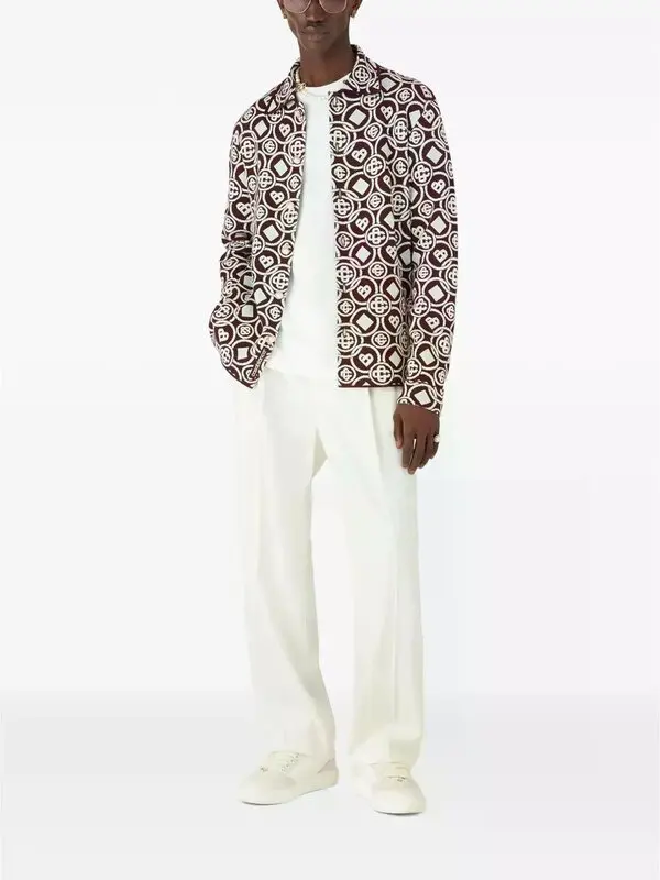 Casablanca Monogram Button Shirt - Red