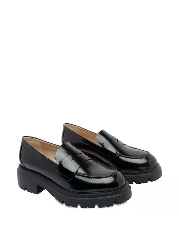 STUART WEITZMAN Penny-slot Platform Loafers