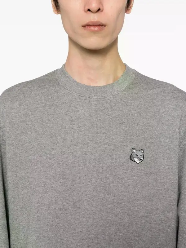 Maison Kitsuné Bold Fox Head Patch Sweatshirt - Grey