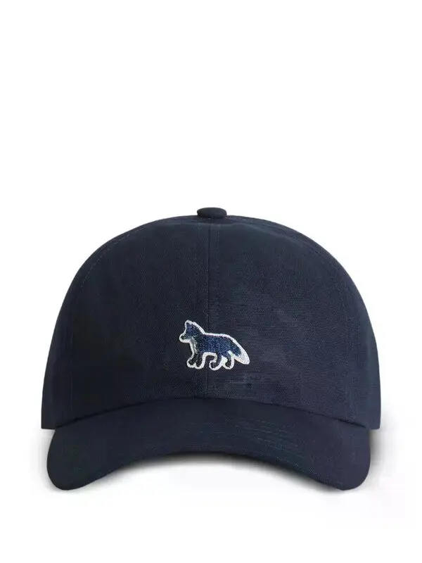 Maison Kitsuné Fox-embroidered Baseball Cap - Blue