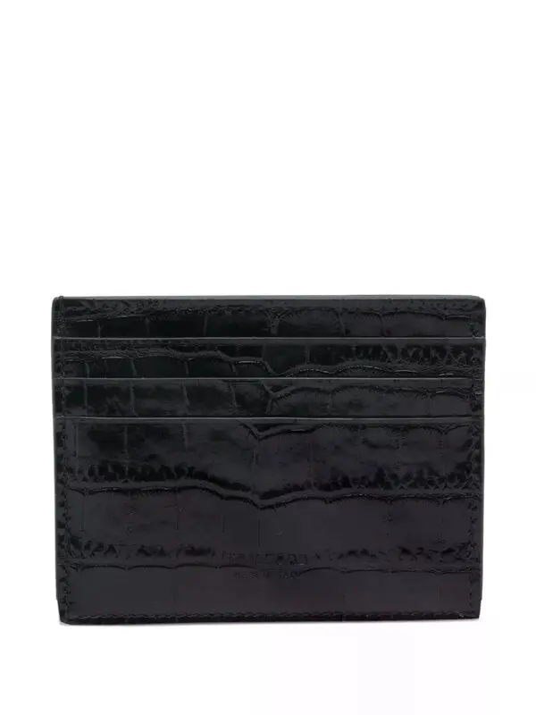 TOM FORD Crocodile-effect Cardholder - Black