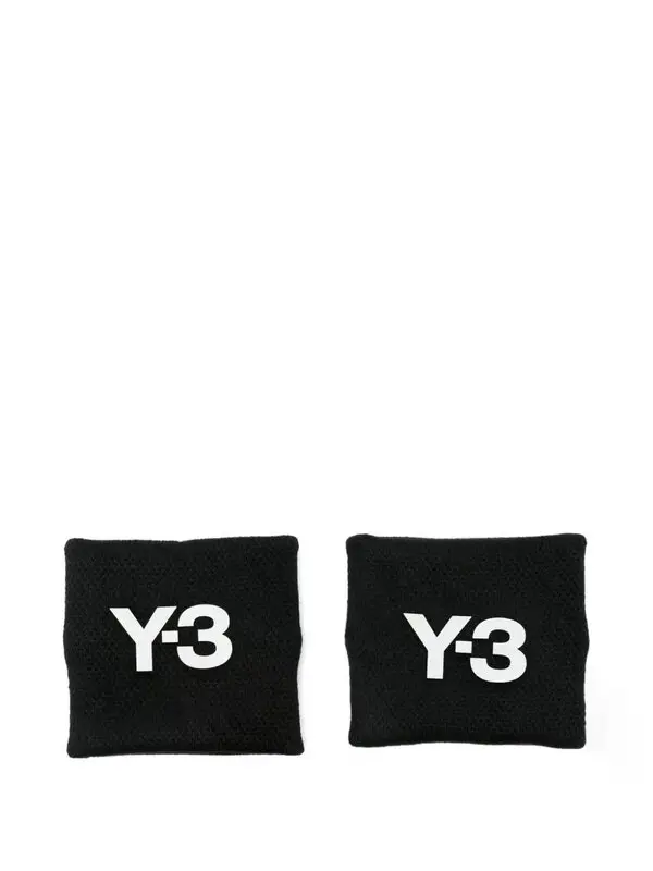 Y3 Logo Wristbands - Black