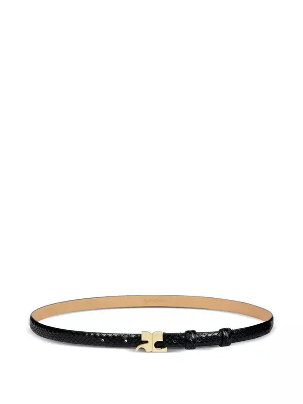 COURREGES Viper Leather Belt - Black
