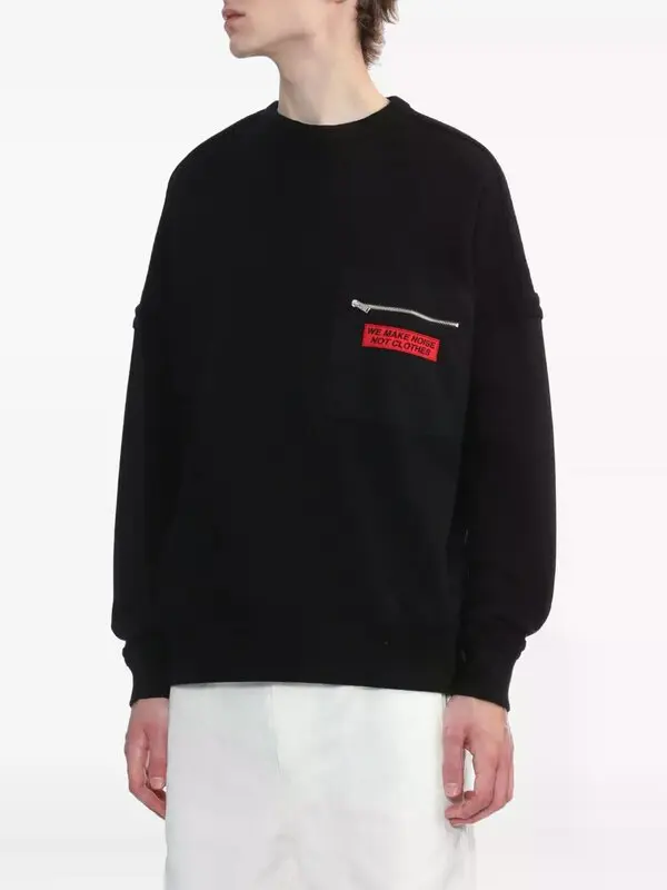 UNDERCOVERISM Cotton Sweatshirt With Zipped Pocket